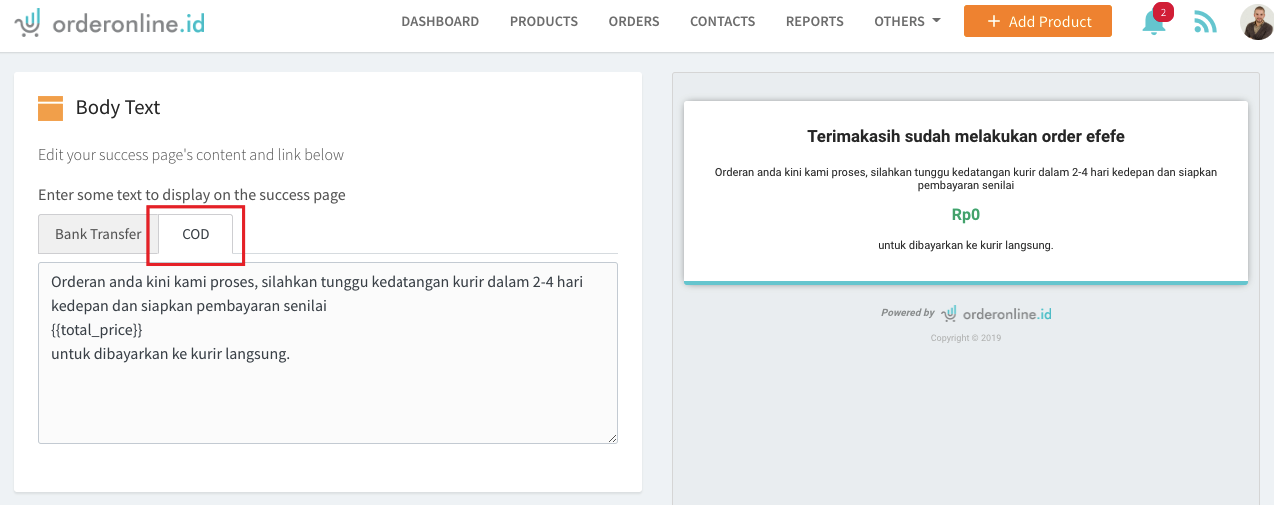 Opsi pembayaran COD | Help Center